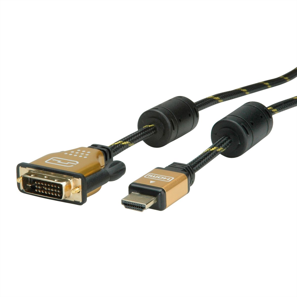 ROLINE GOLD Monitorkabel DVI-HDMI, ST-ST, (24+1) dual link, 2 m ...